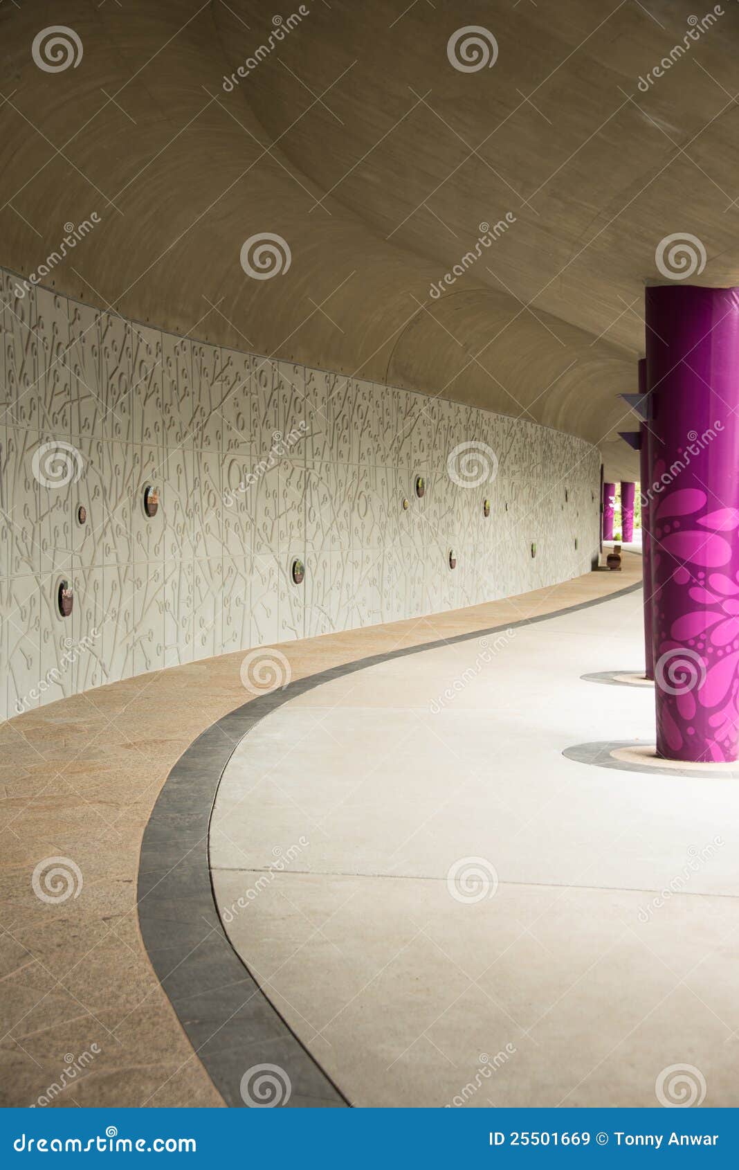 Winding Corridor stock image. Image of arcade, column - 25501669