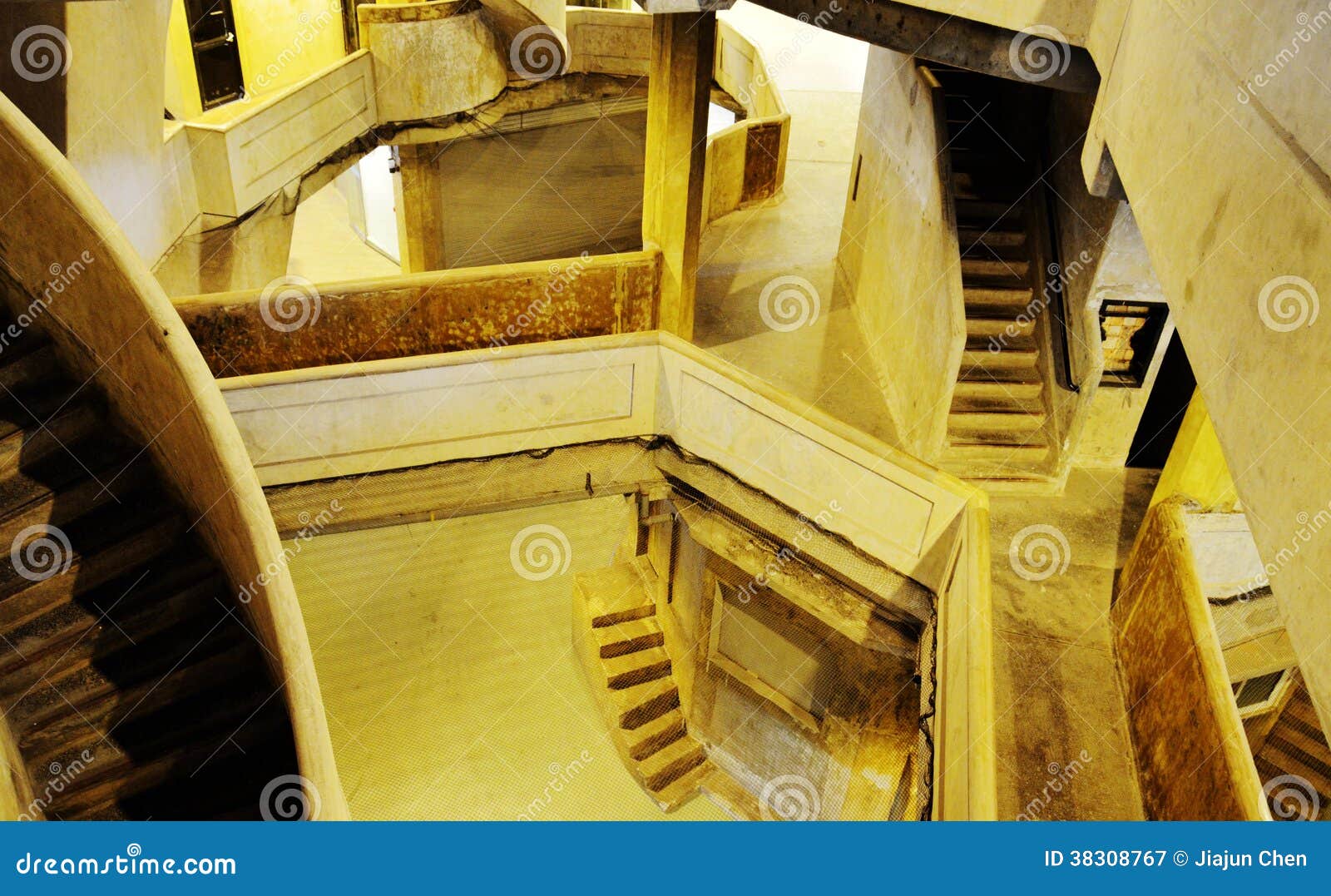 Winding corridor stock image. Image of blue, last, corridor - 38308767