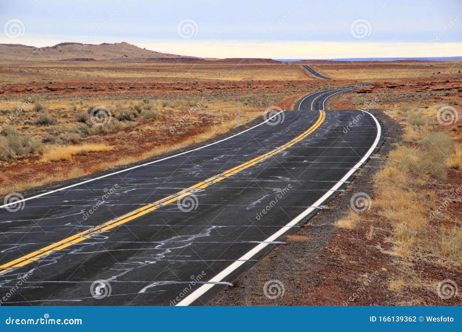 Winding Desert Road stock photo. Image of journey, winding - 166139362