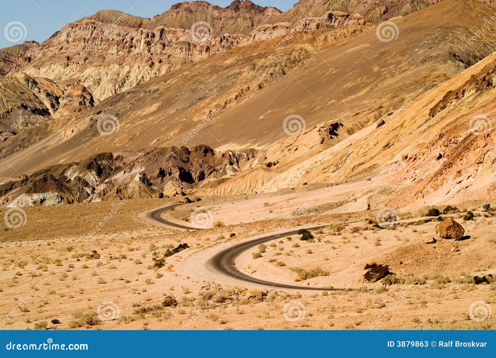 Winding desert road stock image. Image of landscape, south - 3879863