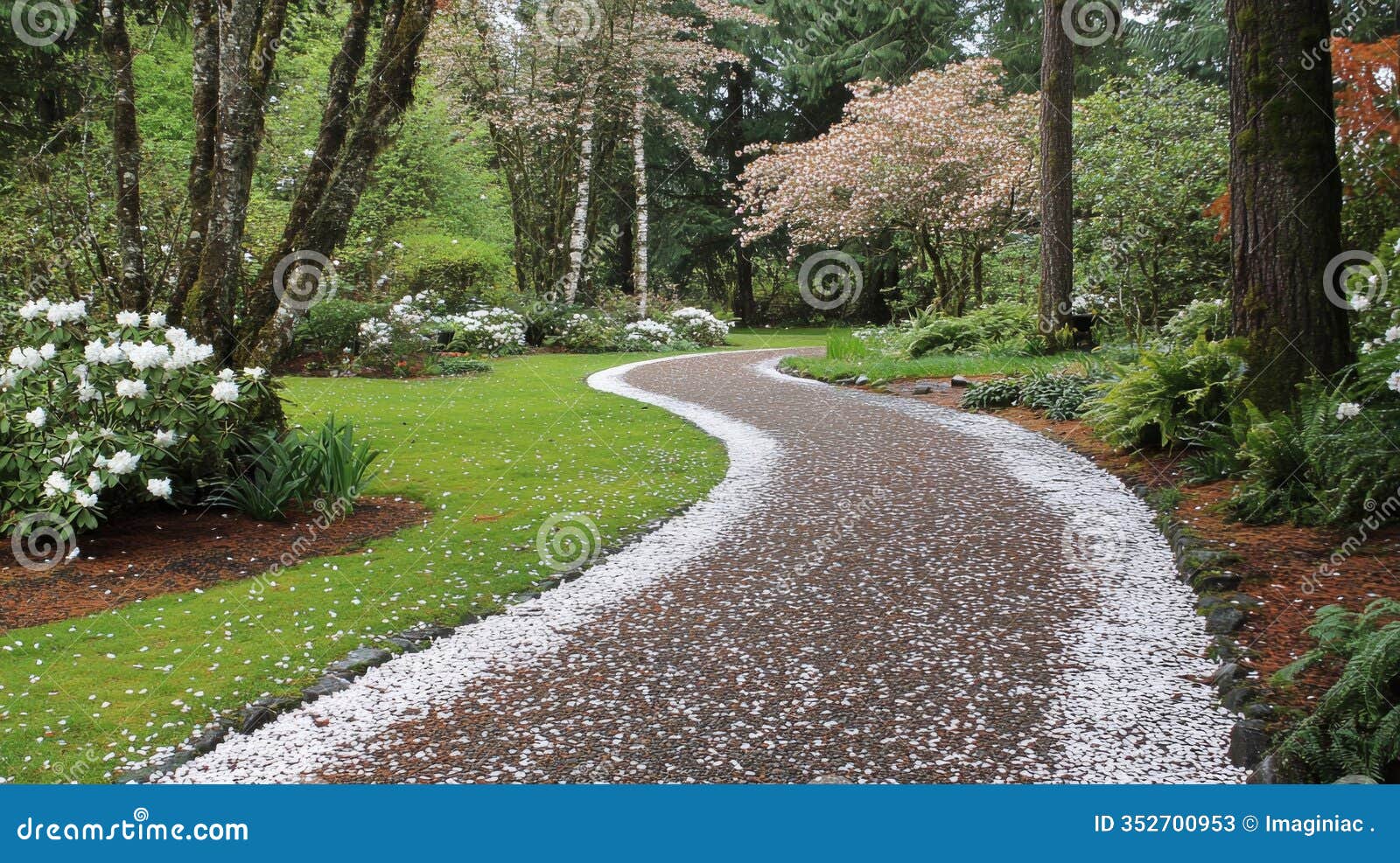 A Winding Garden Path Lined With Assorted Edible Plants Royalty-Free ...