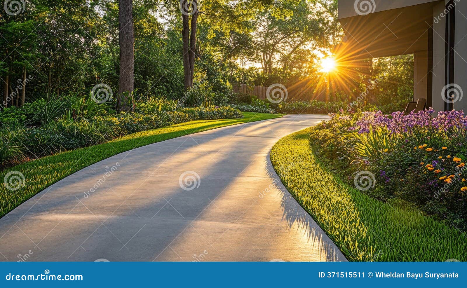 A Winding Garden Path Lined With Assorted Edible Plants Royalty-Free ...