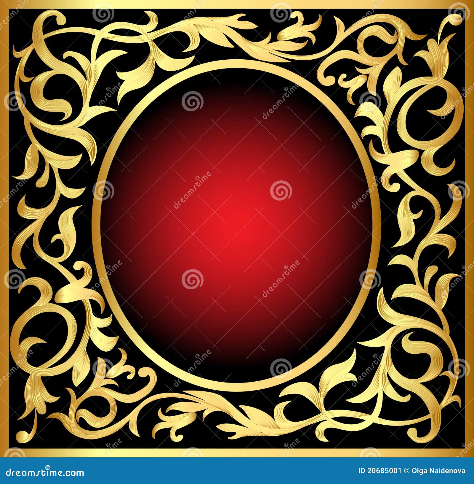 Winding gold pattern frame stock vector. Illustration of beauty - 20685001