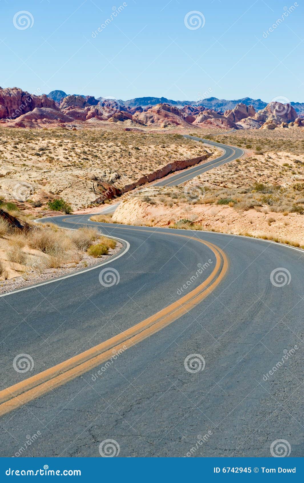 Winding highway in desert stock image. Image of desert - 6742945