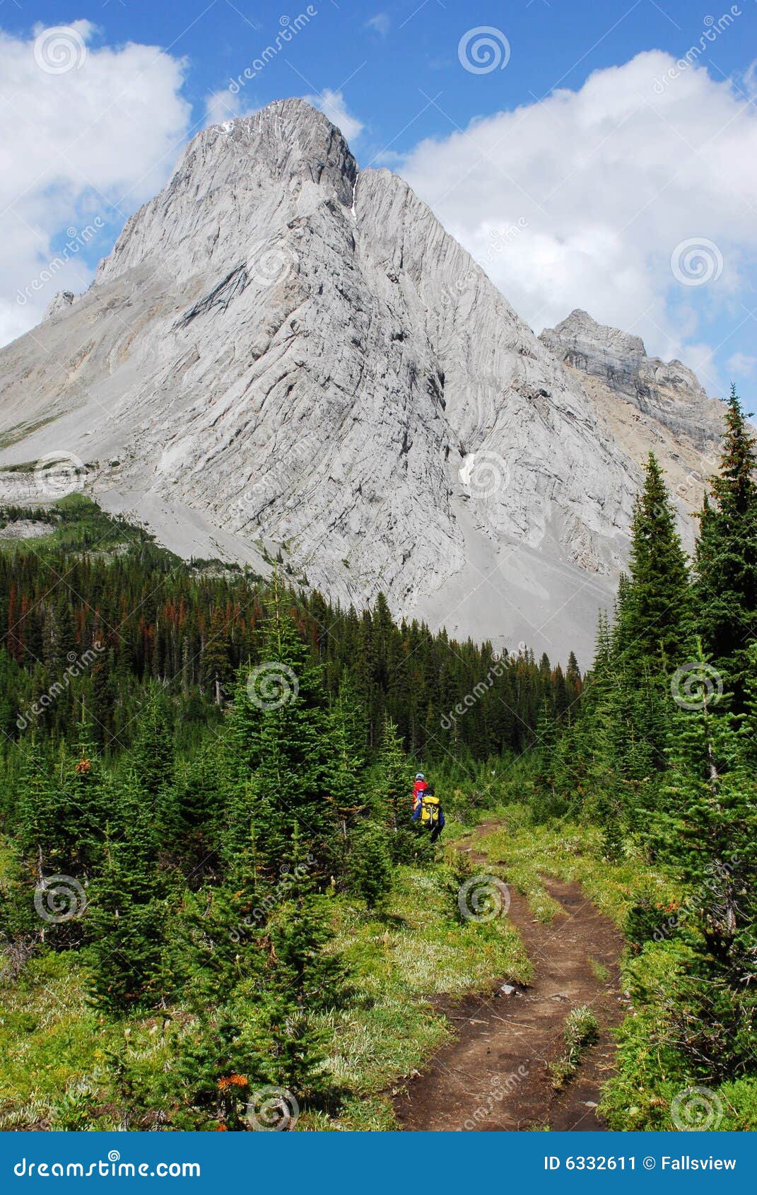Winding Hiking Trail in Mountains Stock Image - Image of peaceful ...