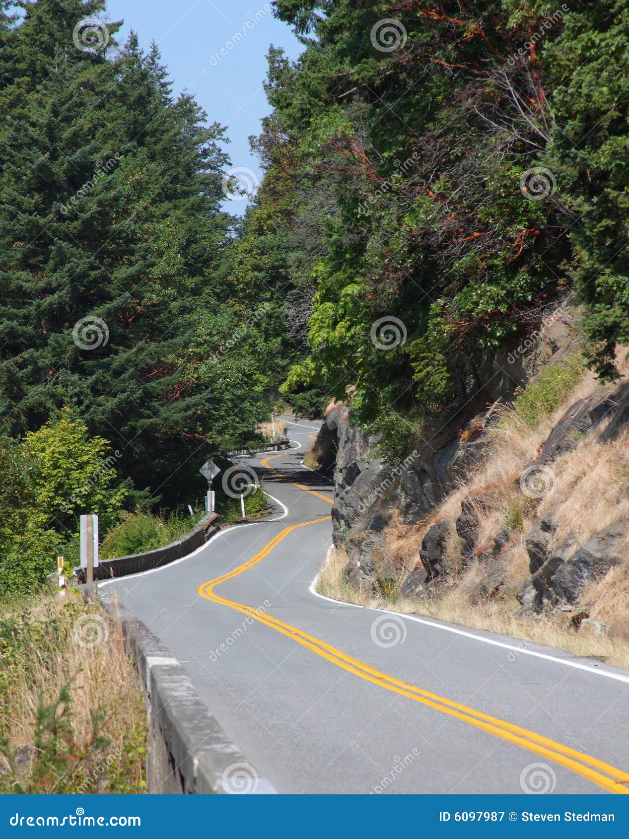 Winding Hillside Road stock image. Image of speed, isolated - 6097987