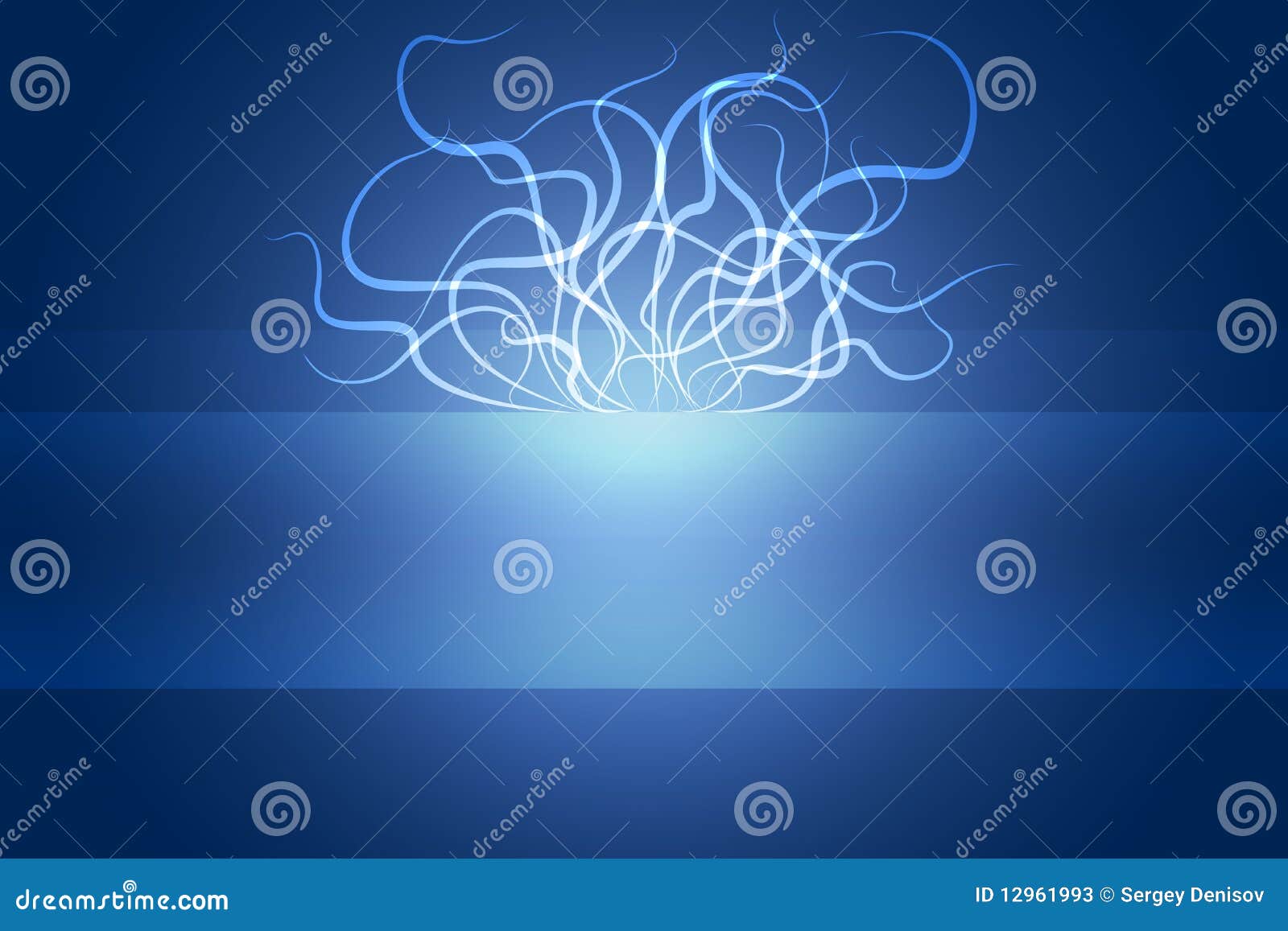 Winding Line on a Blue Background Stock Illustration - Illustration of ...