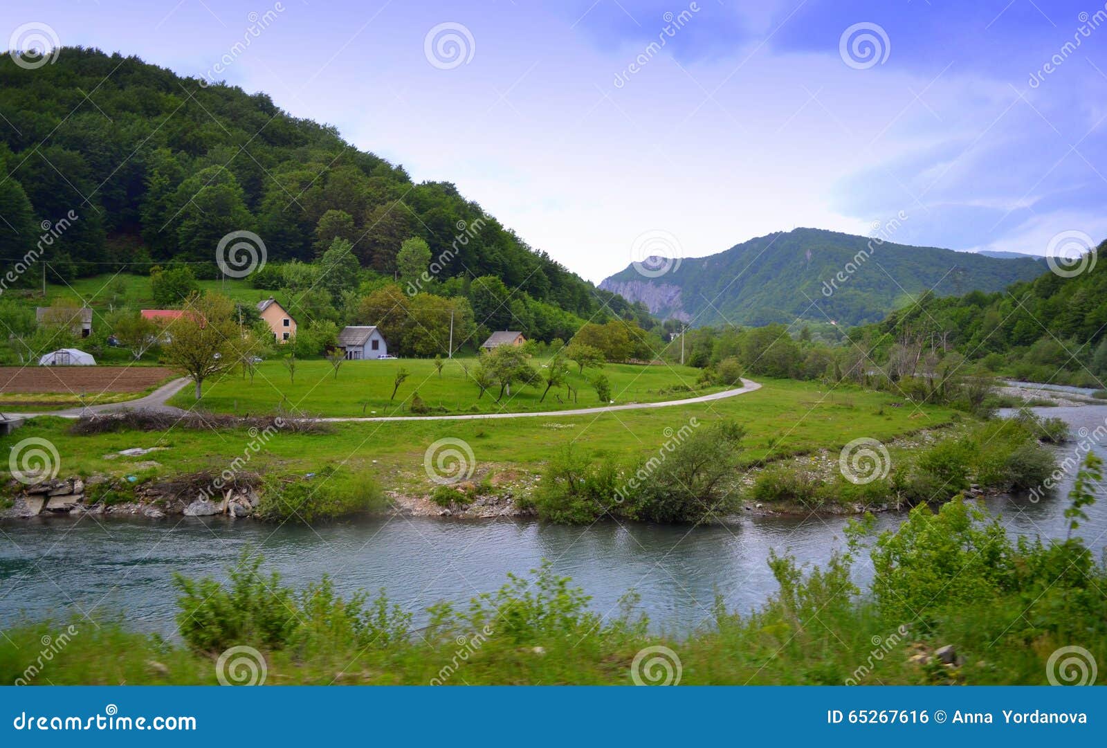 Winding mountain river stock photo. Image of montenegro - 65267616