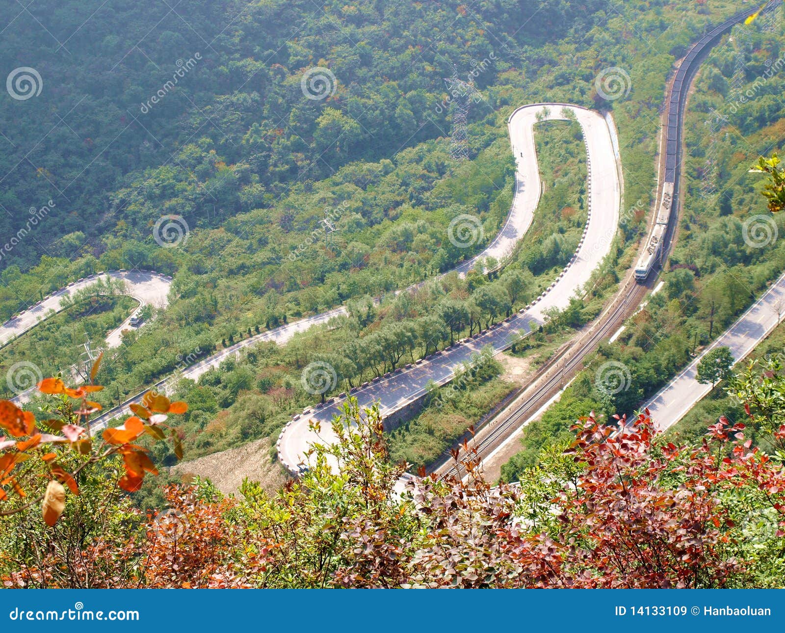Winding mountain road stock image. Image of landscape - 14133109