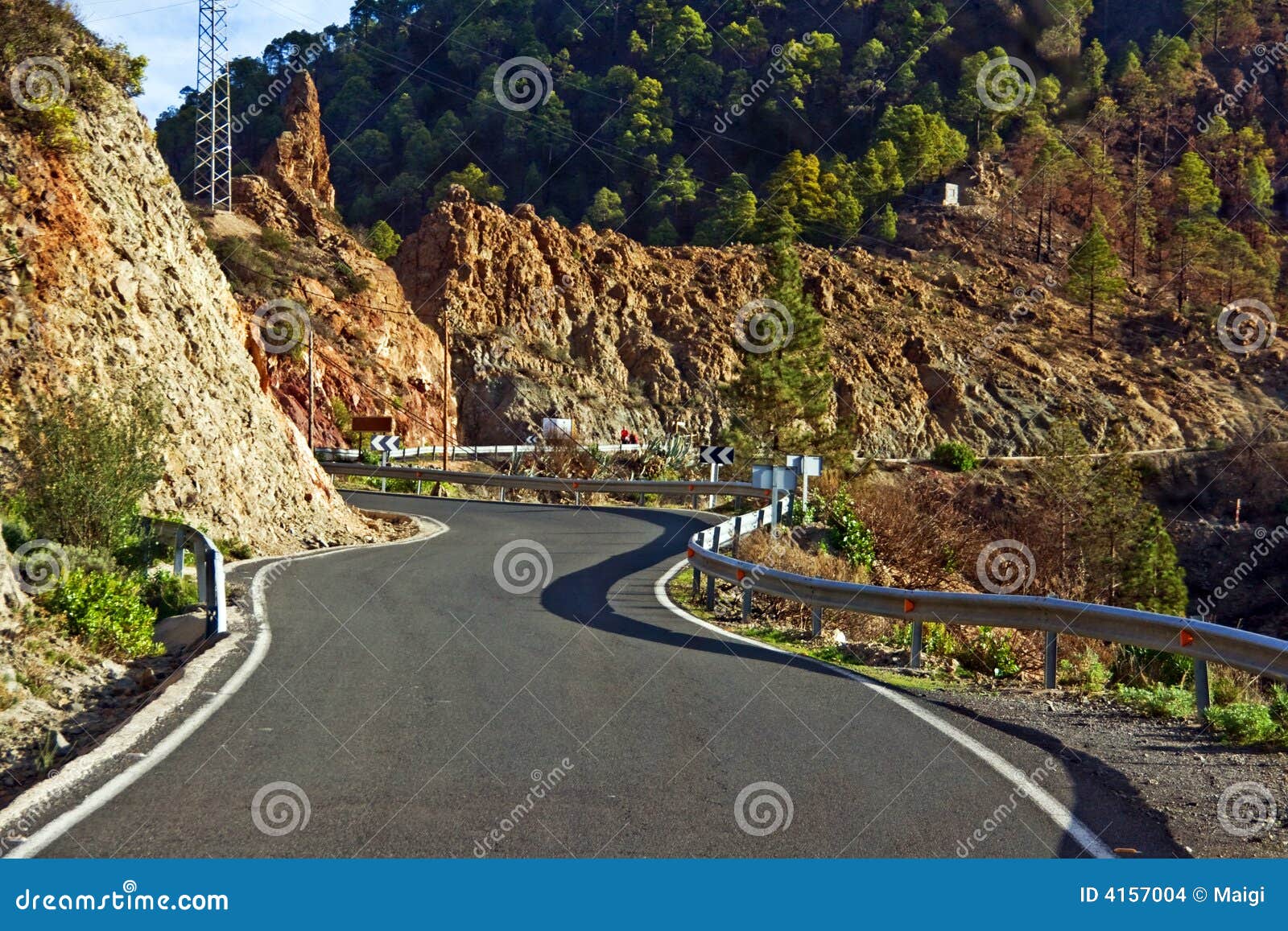Winding mountain road stock photo. Image of twist, cliff - 4157004
