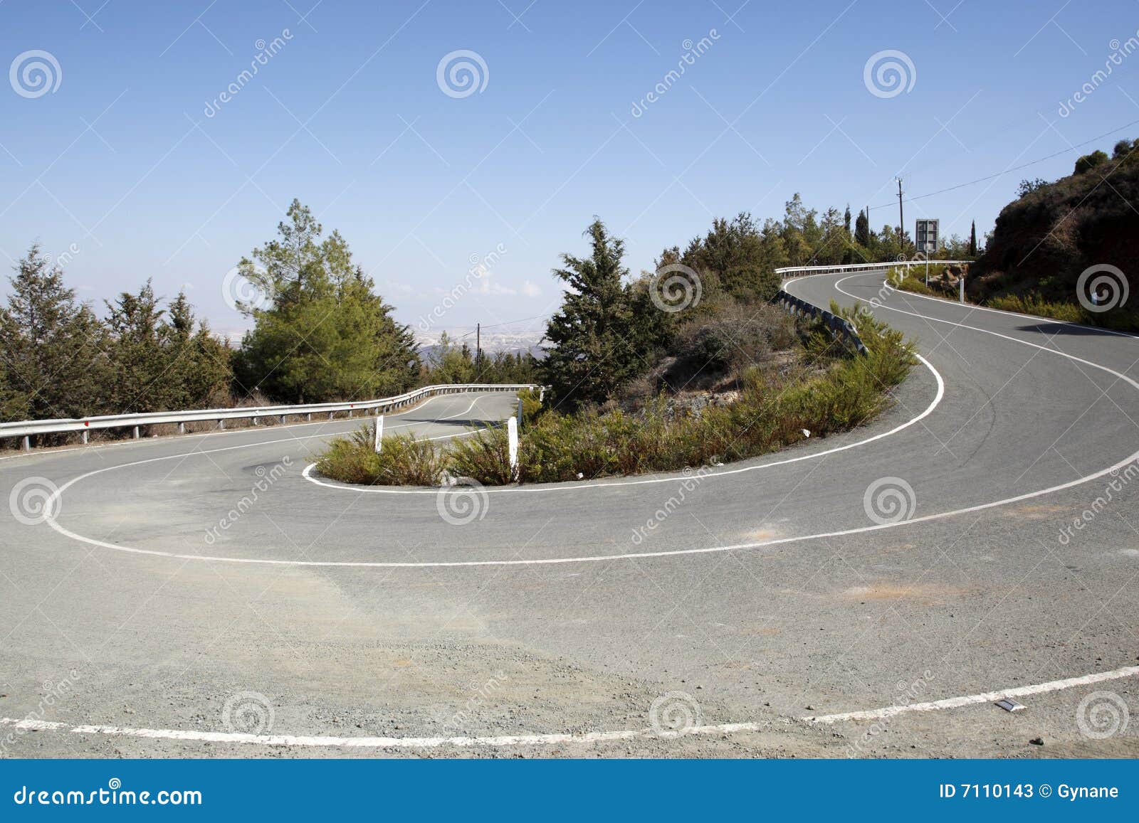 Winding Mountain Road in Cyprus Stock Image - Image of highway, greek ...