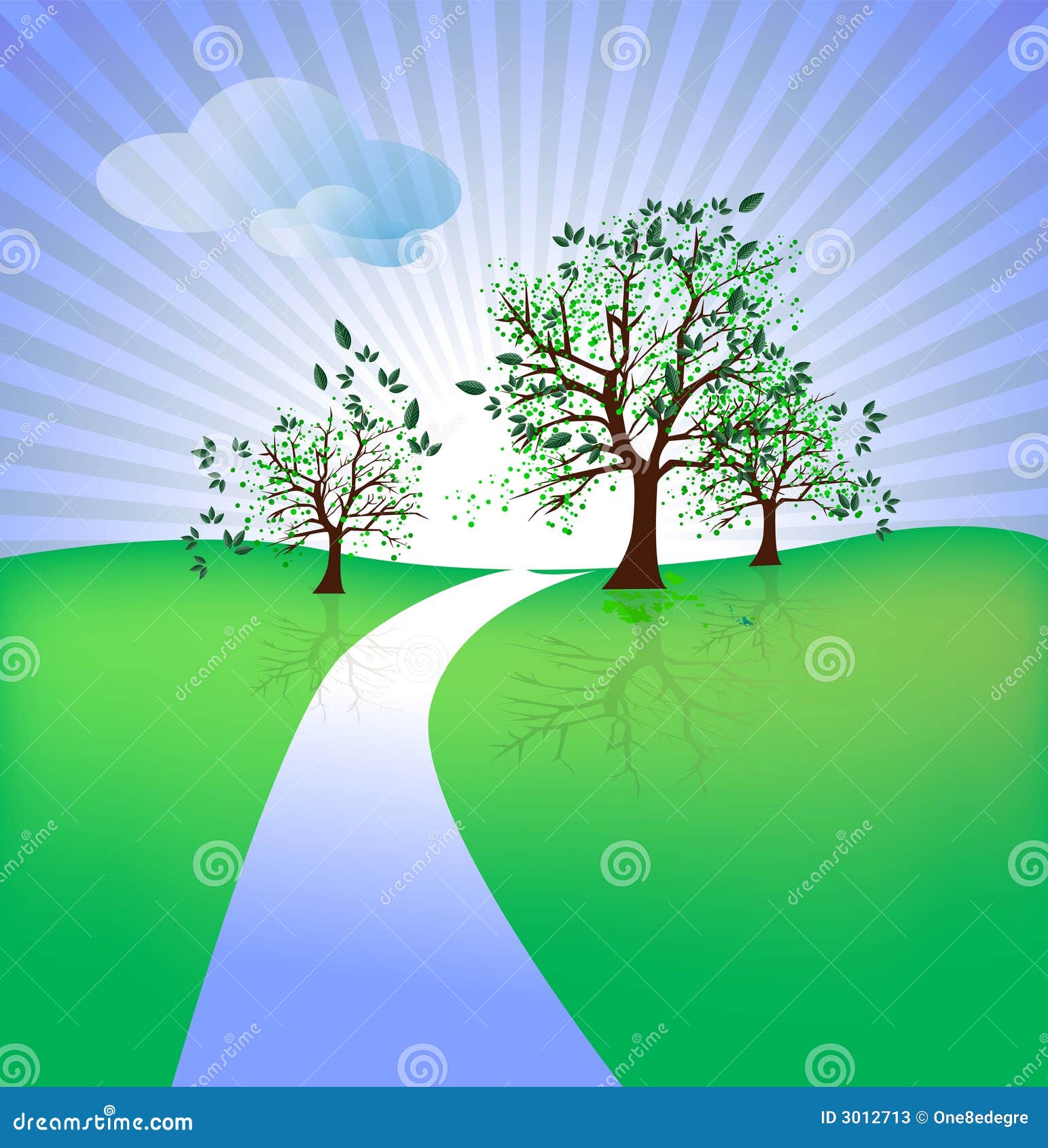 Winding path stock illustration. Illustration of road - 3012713