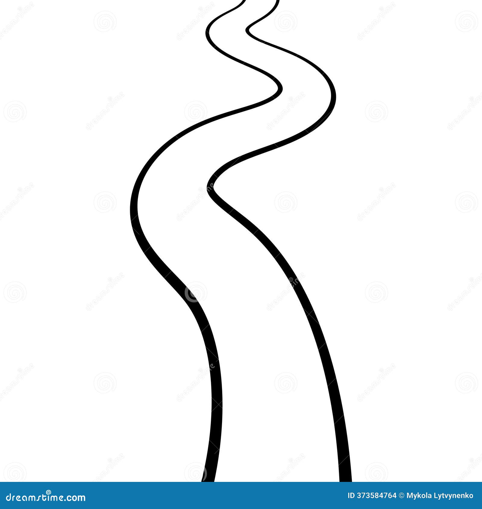 Winding Path In A Green Sunlit Forest. Generative AI Illustration ...