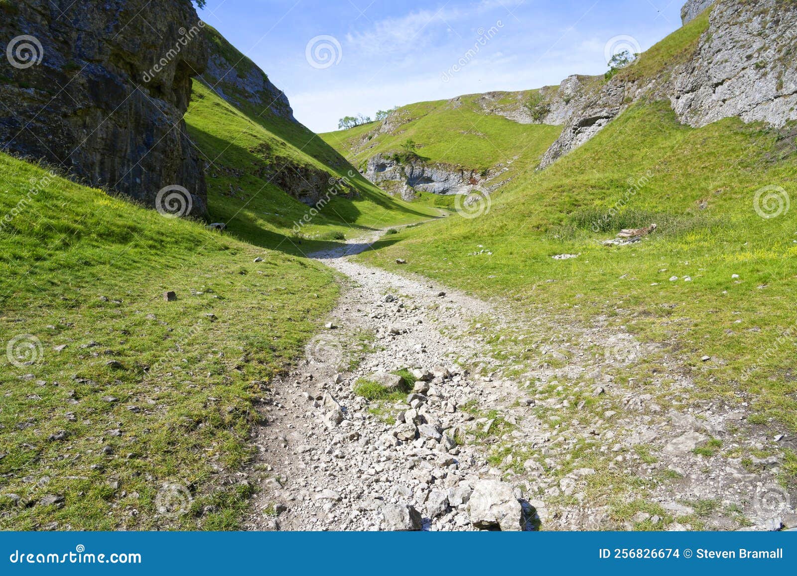 Winding Path through Cave Dale Stock Photo - Image of cave, rocks ...