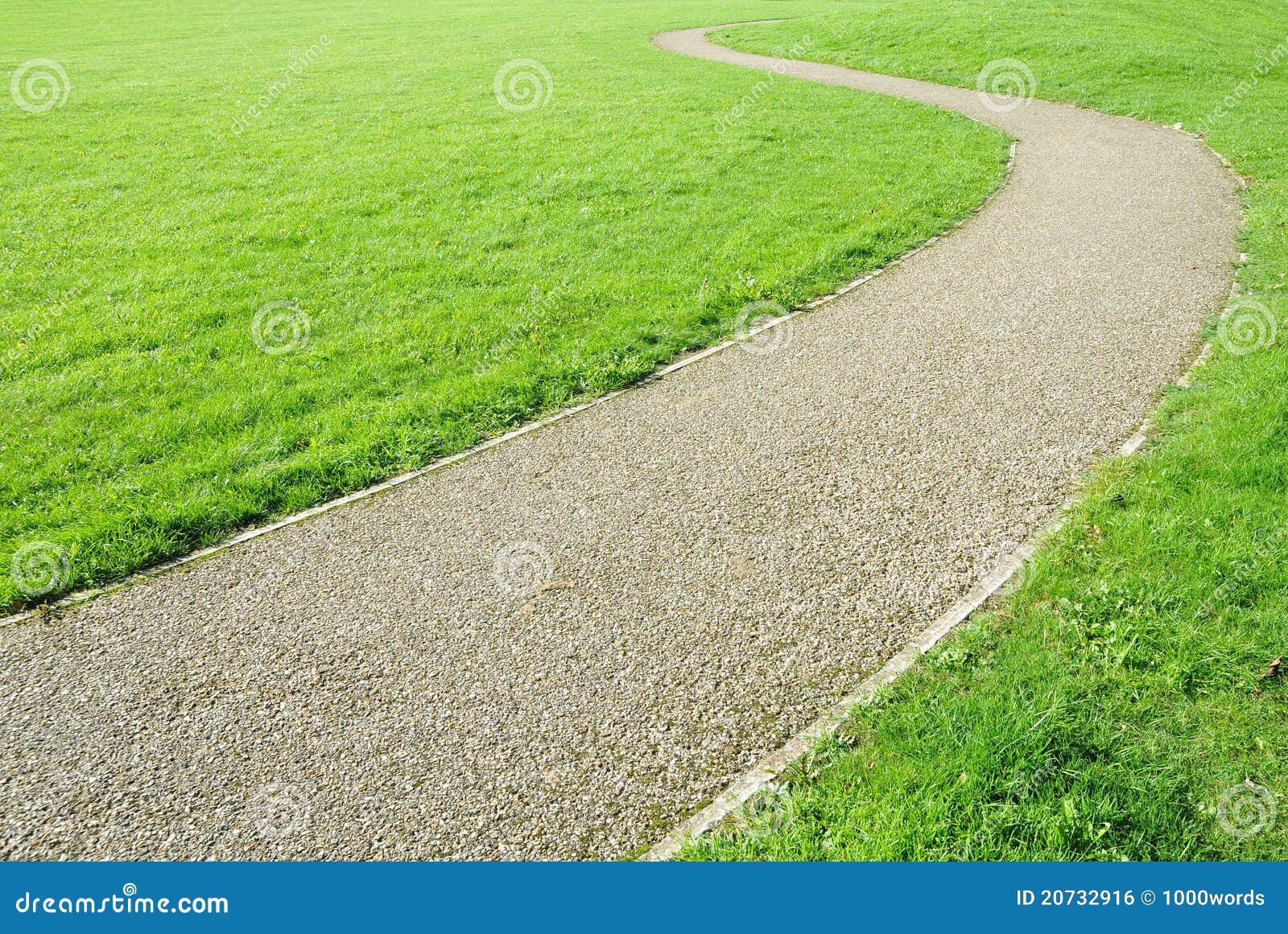 Winding Path in a Green Garden Stock Photo - Image of gardening, grass ...