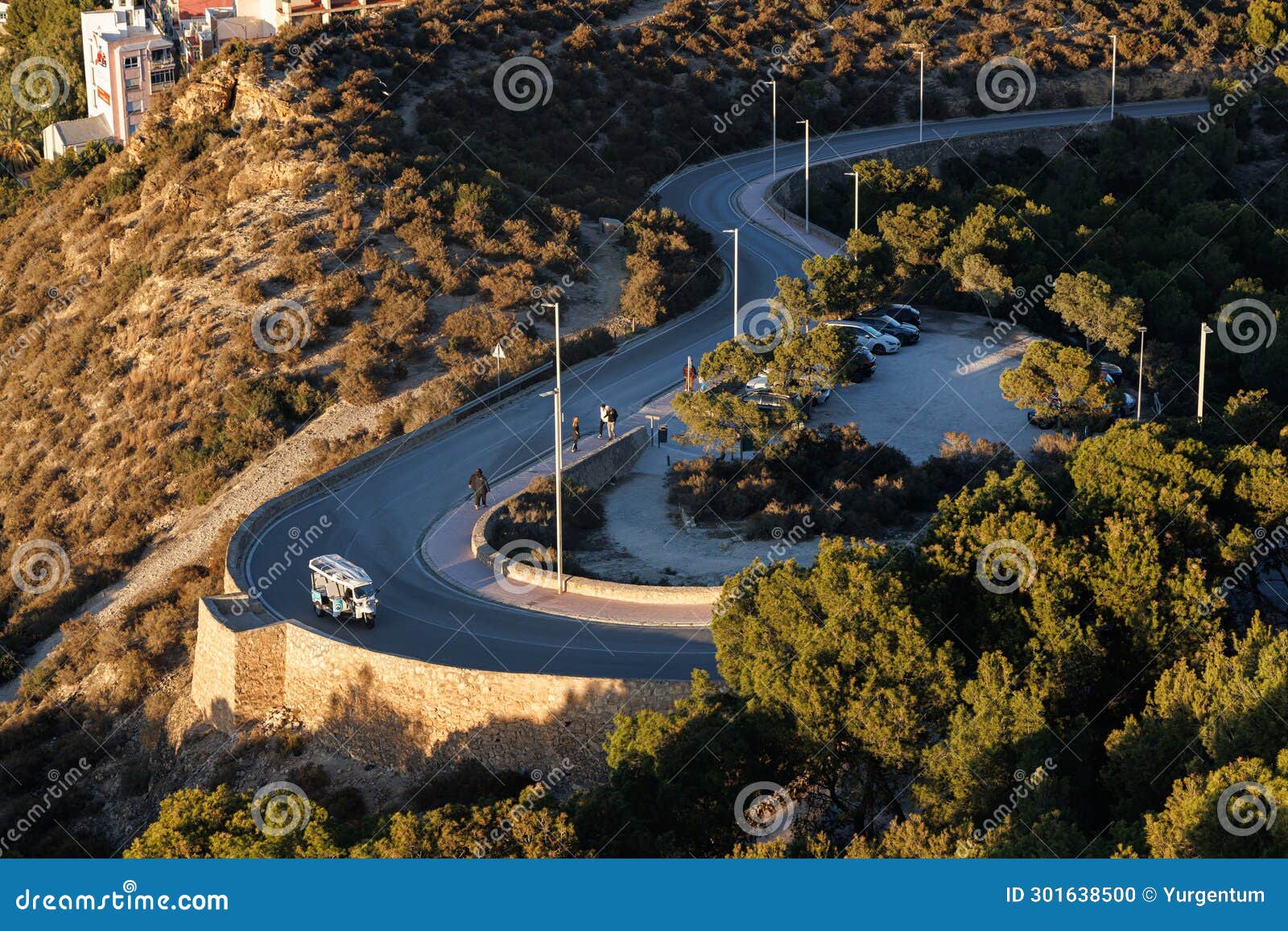 Winding Path on a Hill at Sunset Stock Photo - Image of countryside ...