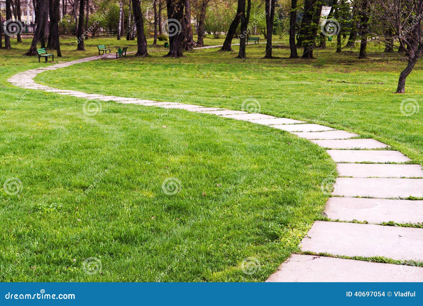 Winding path stock photo. Image of bend, beautiful, green - 40697054