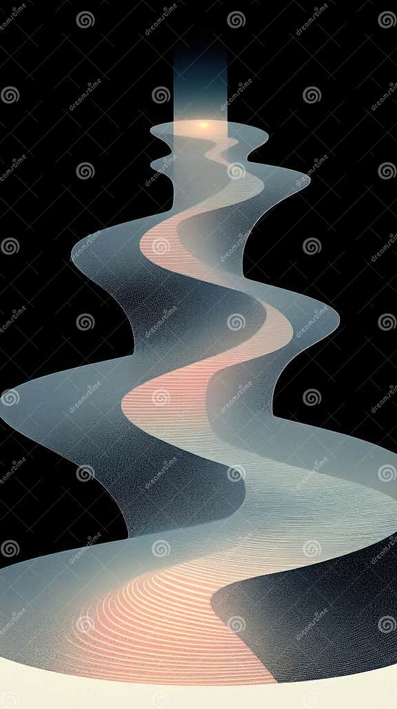 A Winding Path with Soft Gradients Leading To a Light Source, Evoking a ...