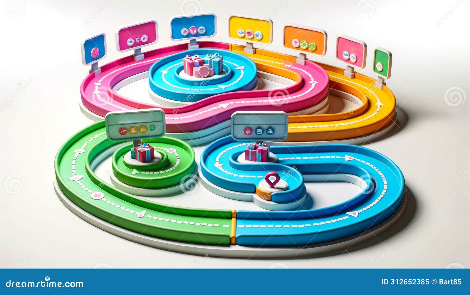 4 Stages Of Customer Life Cycle, Mind Map Concept For Presentations And ...