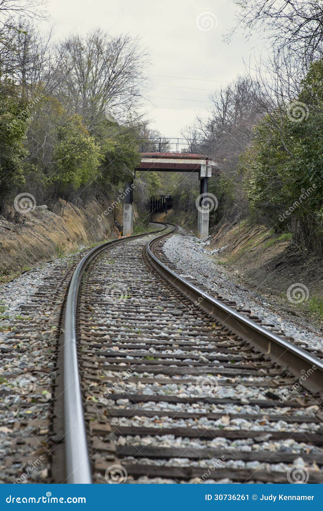Winding railroad track stock image. Image of track, steel - 30736261