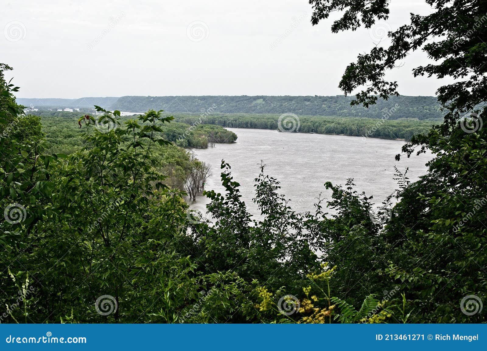 Winding River on a Cloudy Day Stock Image - Image of cloudy, river ...