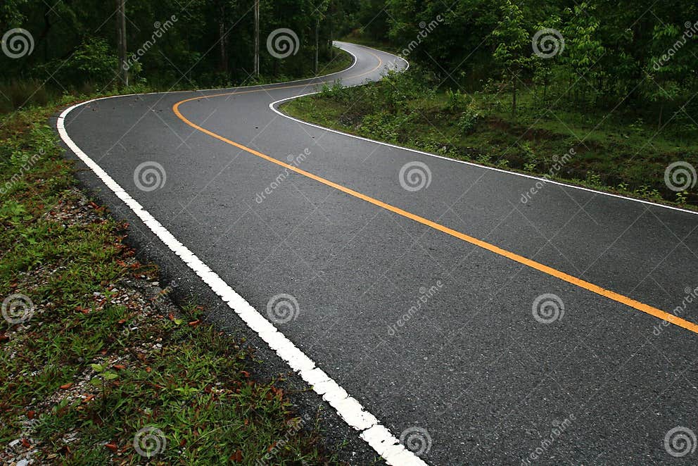 Winding Road stock image. Image of empty, field, asia - 14709829