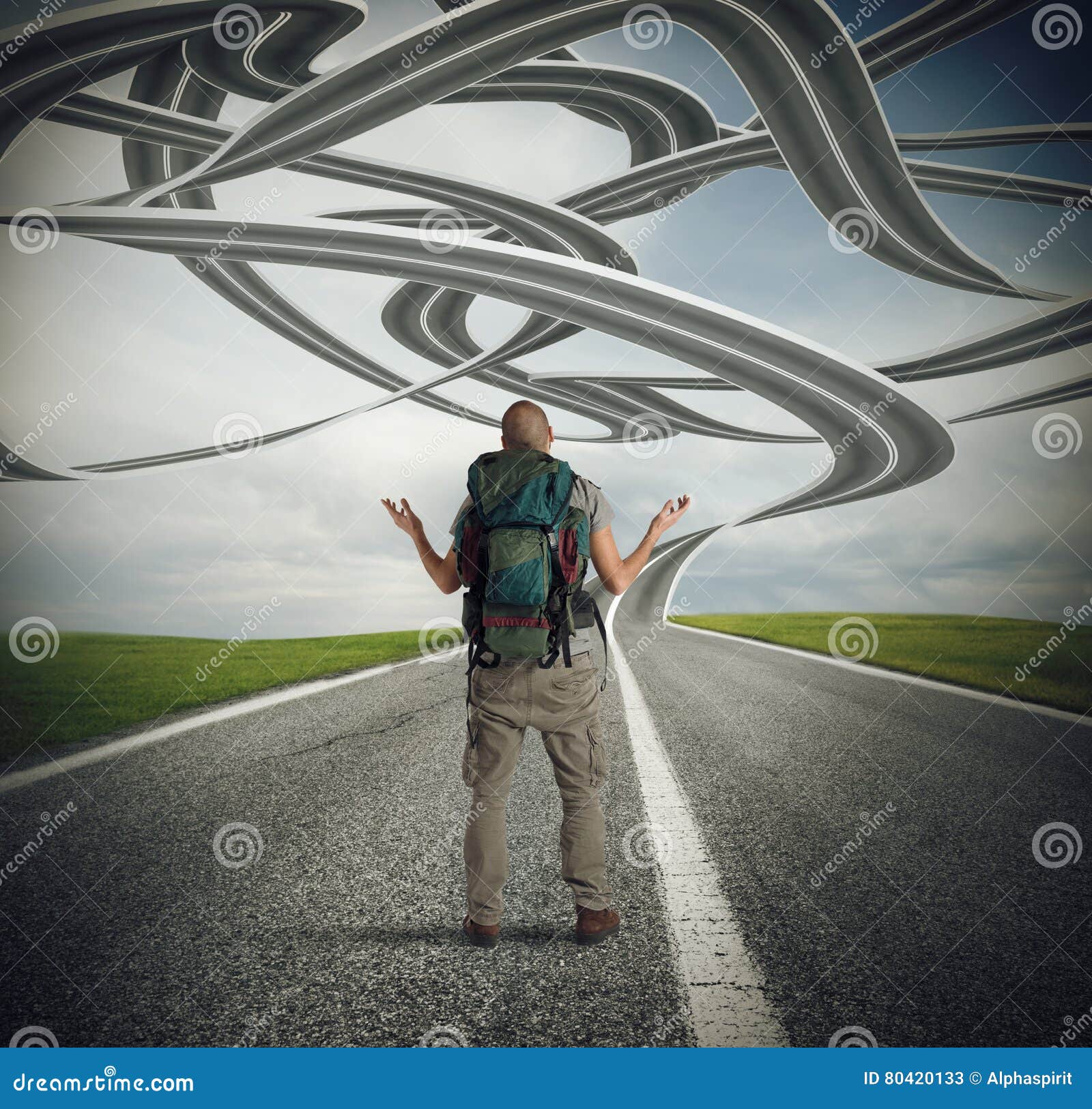 Winding road stock image. Image of challenge, decision - 80420133