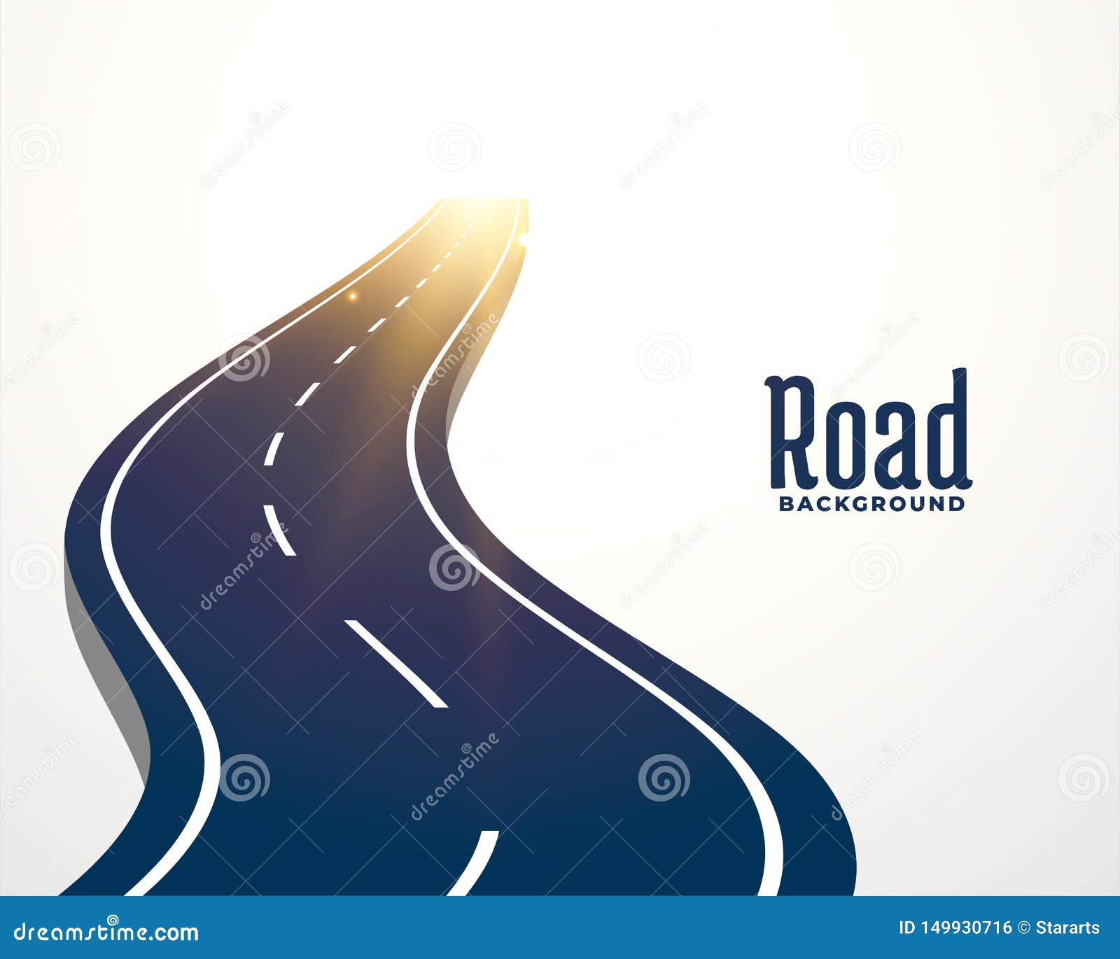 Winding Road Curve Path Background Stock Vector - Illustration of ...
