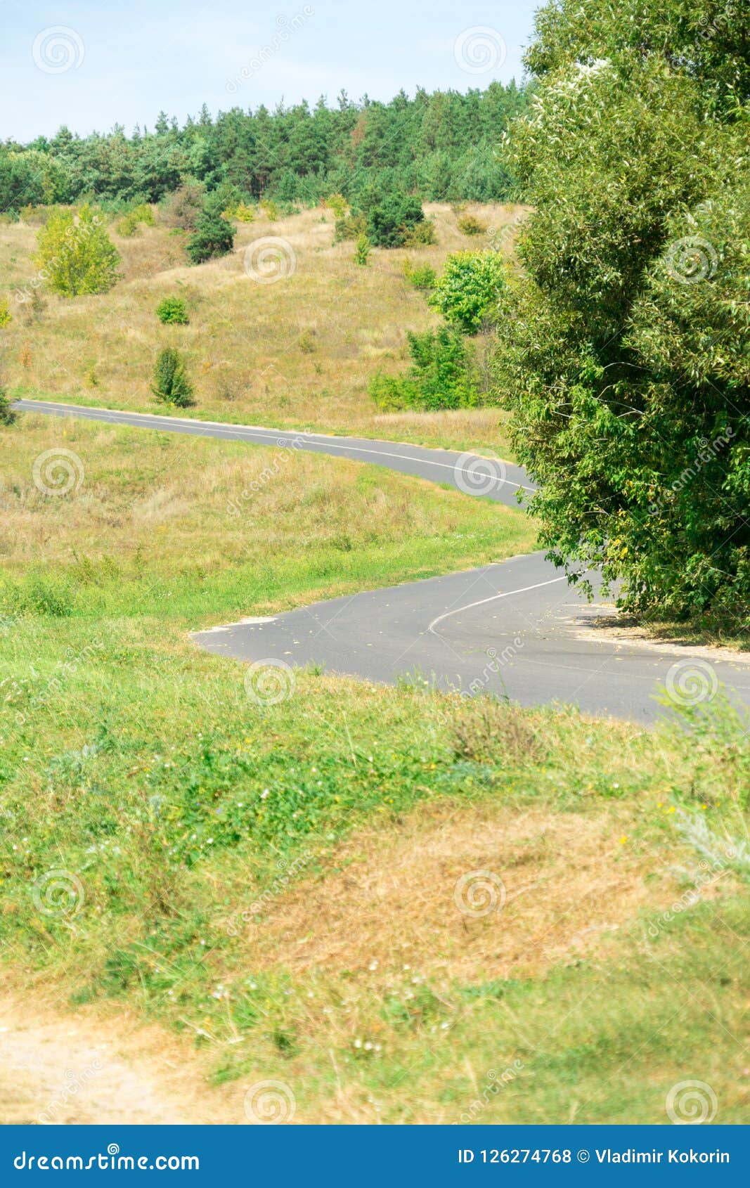 Winding Road. Dangerous Turns on the Road Stock Photo - Image of hills ...