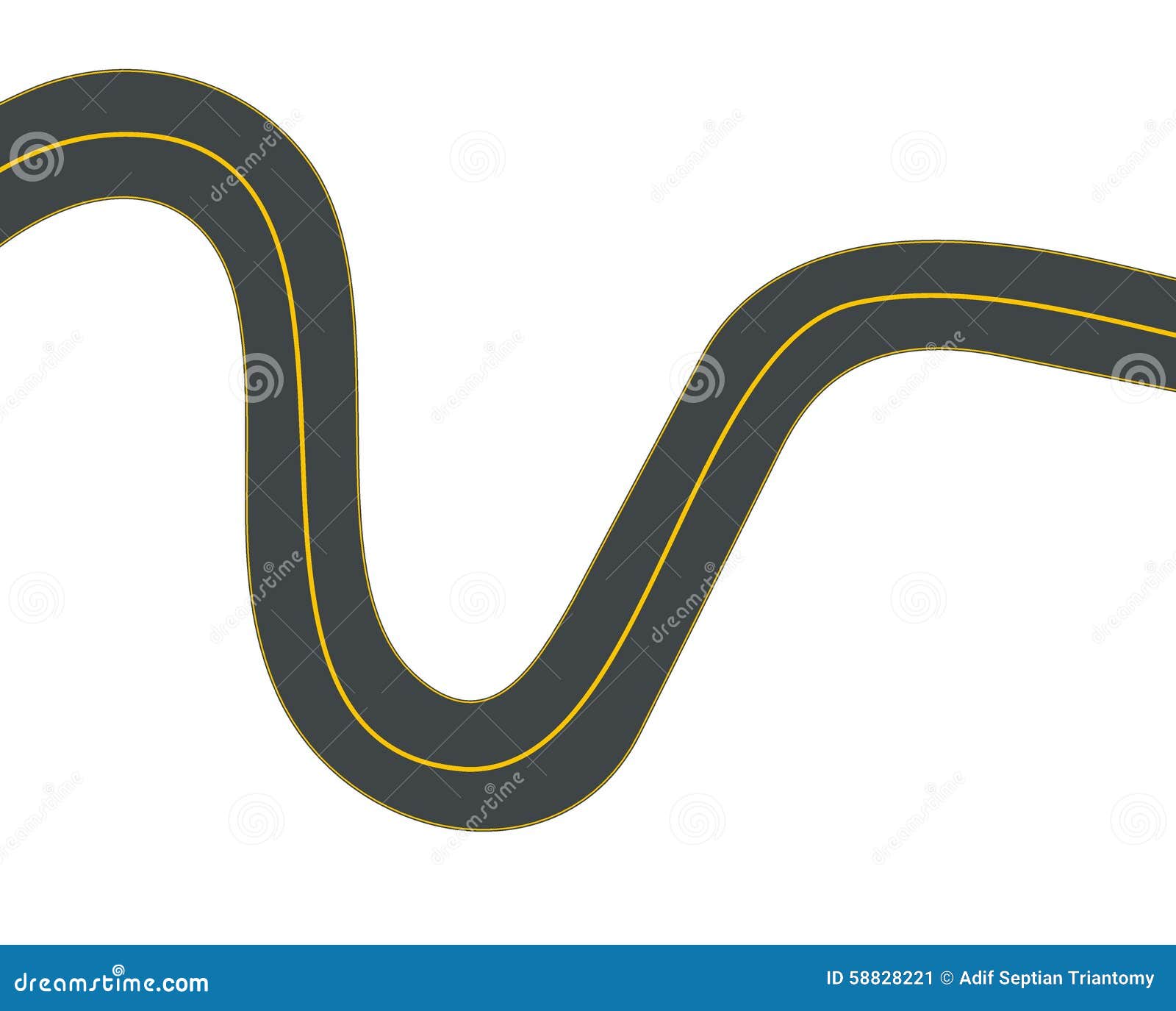 Winding road illustration stock vector. Illustration of black - 58828221