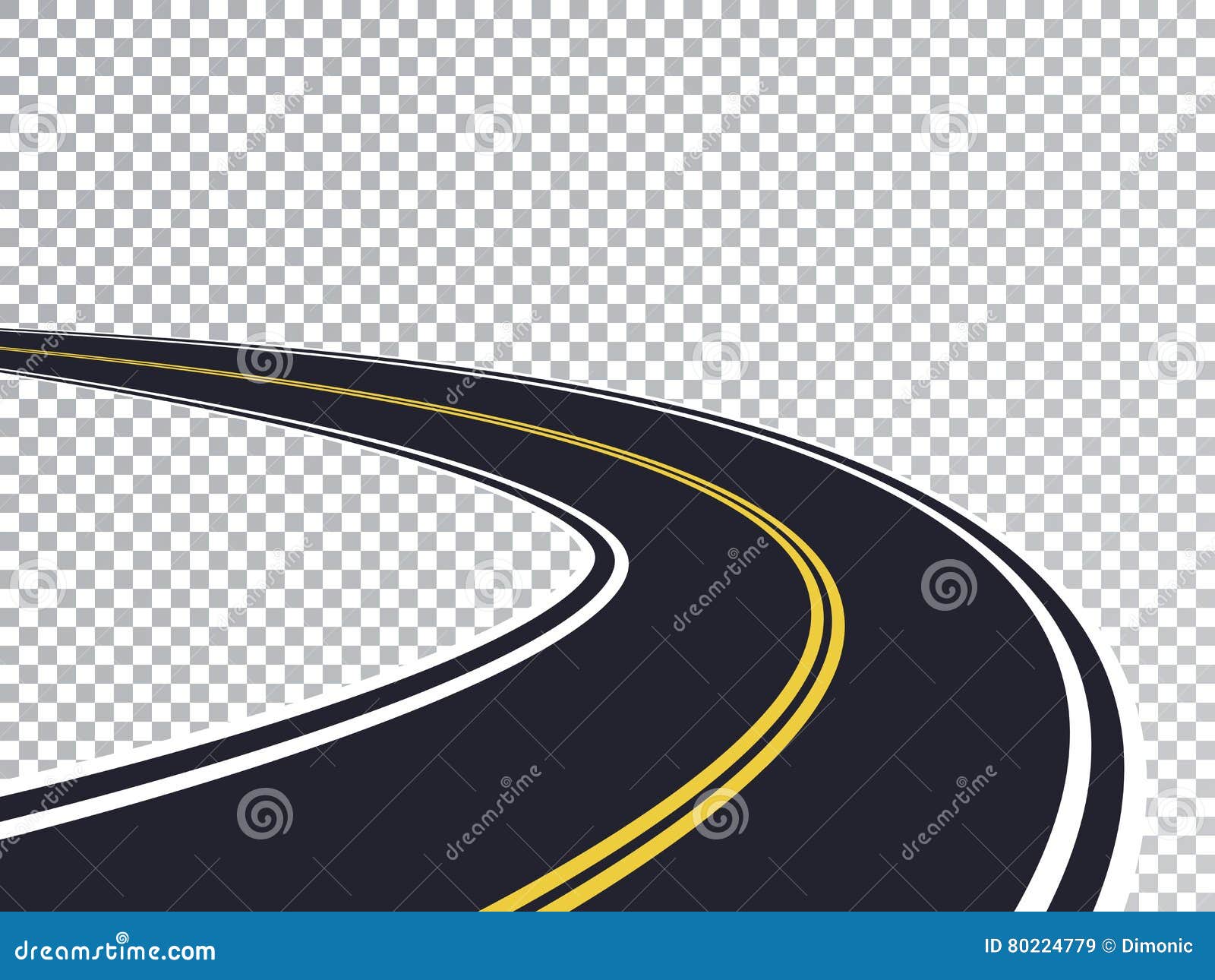 Winding Road Isolated Transparent Special Effect Stock Vector ...