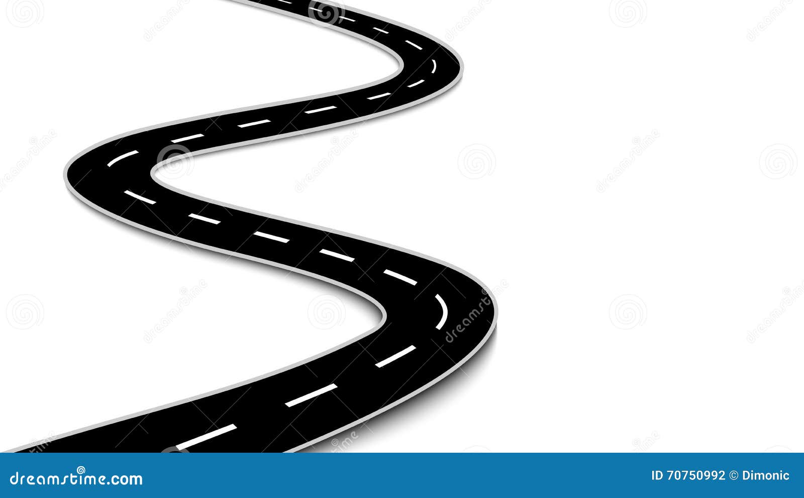 Winding Road Isolated on White Background Stock Vector - Illustration ...