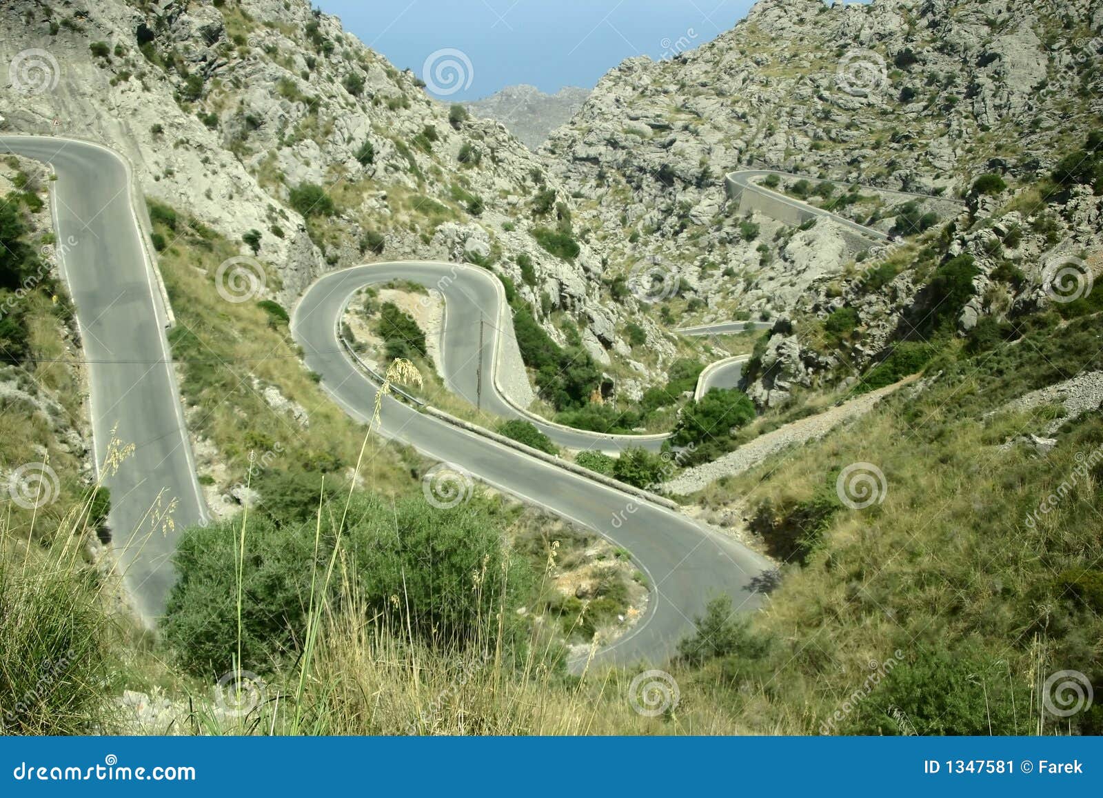 Winding road in mountains stock image. Image of highway - 1347581