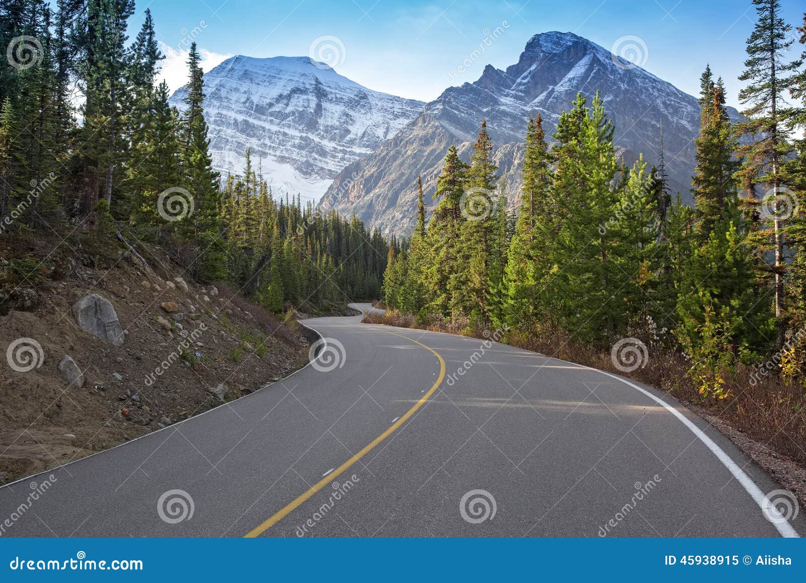Winding Road in the Mountains Stock Image - Image of winding, autumn ...