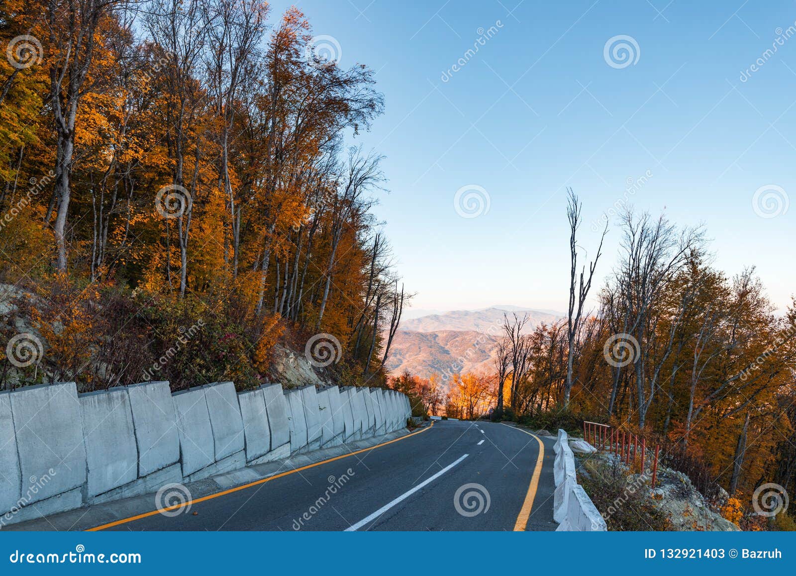 Road on the mountainside stock image. Image of natural - 132921403