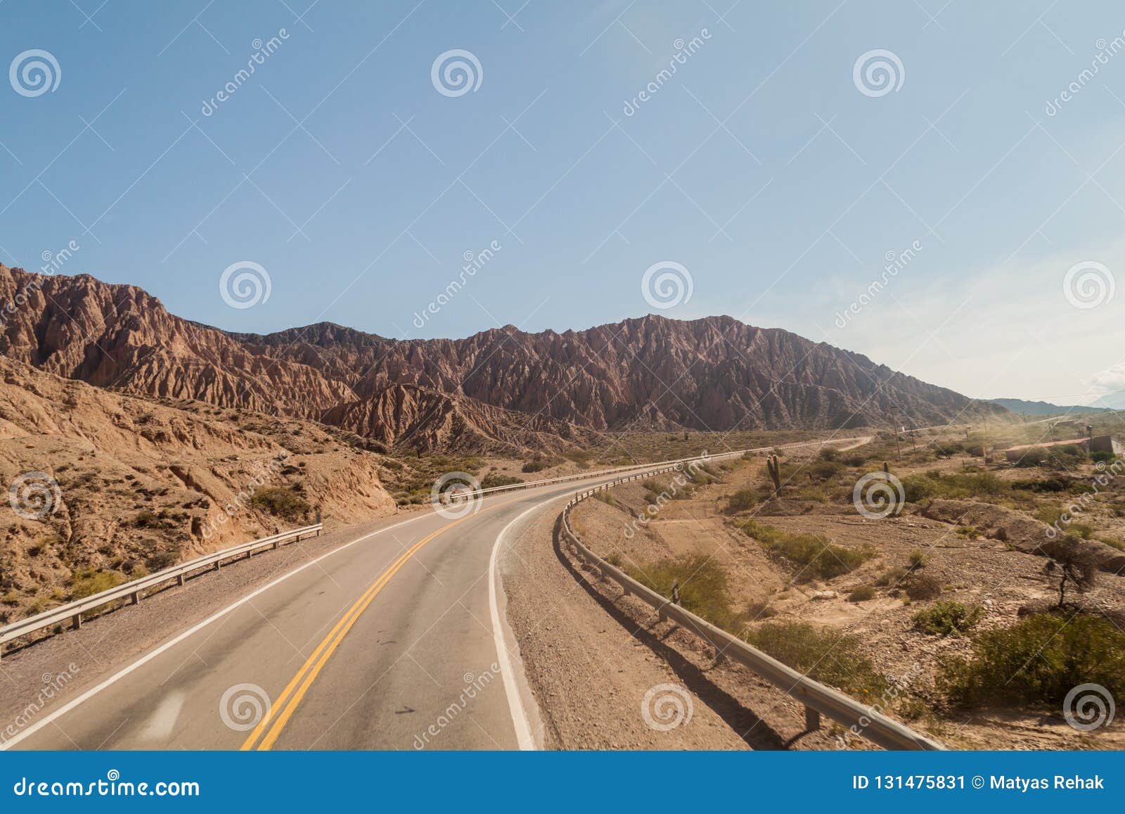 Winding Road in Quebrada De Humahuaca Valley, Argenti Stock Image ...