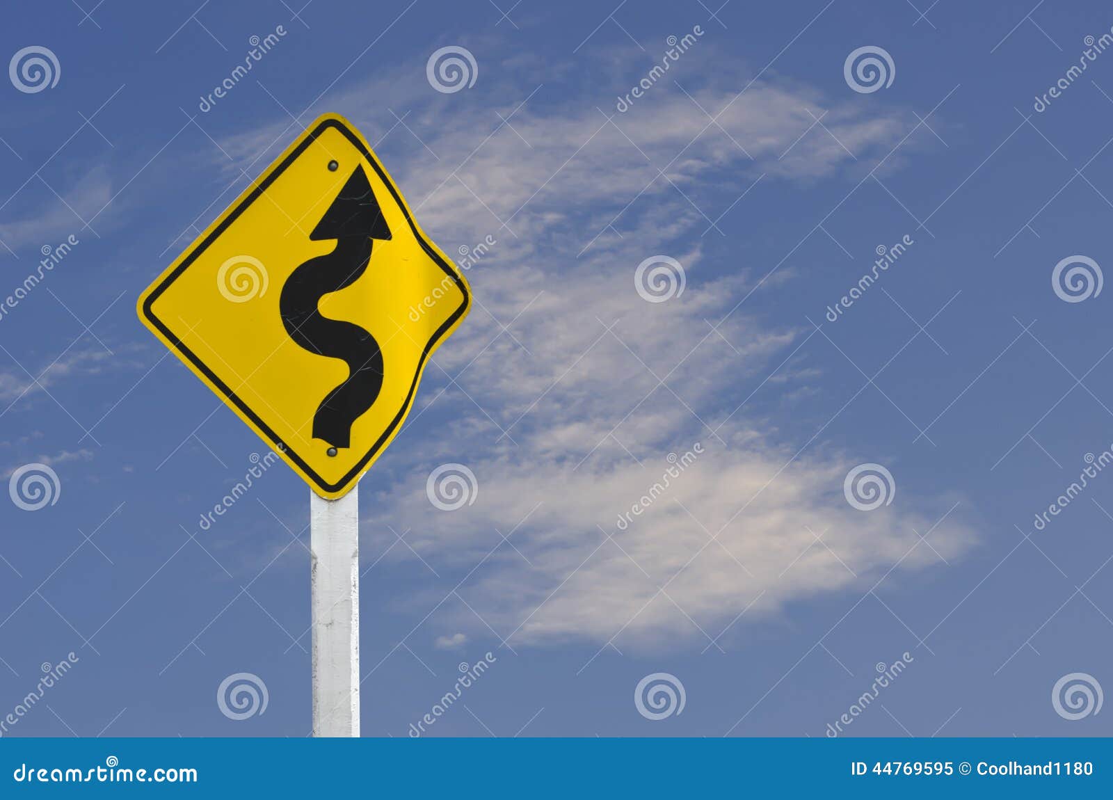 Winding Road Sign stock image. Image of carefully, black - 44769595