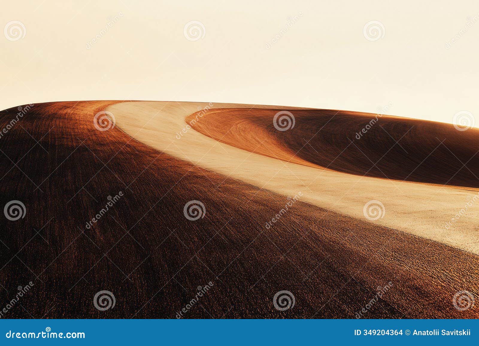 A Winding Running Track Extends Towards the Horizon, Featuring Multiple ...