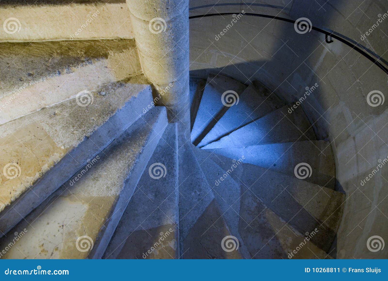 Winding spiral stairway stock image. Image of stair, interior - 10268811