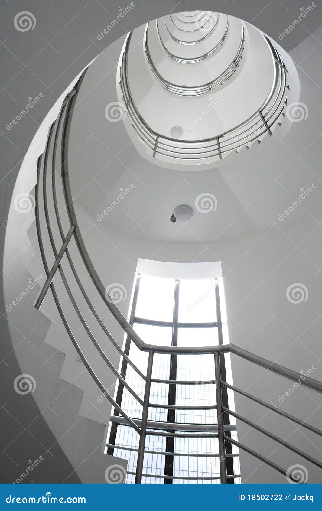 Winding staircase stock photo. Image of handrail, modern - 18502722