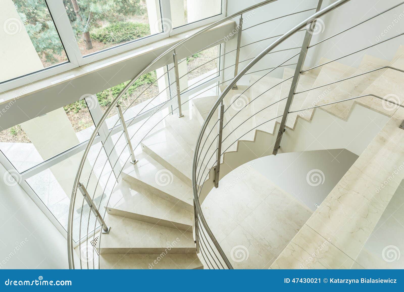 Winding Stairs in Luxury Apartment Stock Image - Image of climbing ...