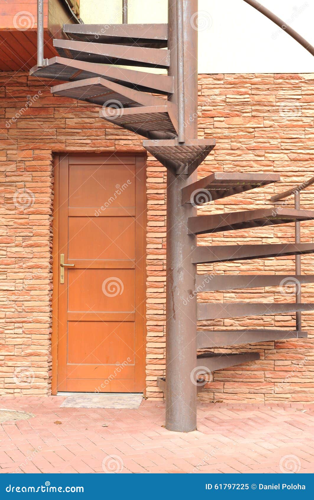 Winding stairs stock image. Image of outside, metal, slate - 61797225