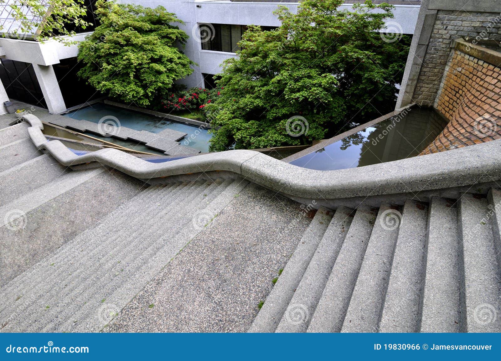 Winding stairway stock photo. Image of stairway, leaves - 19830966