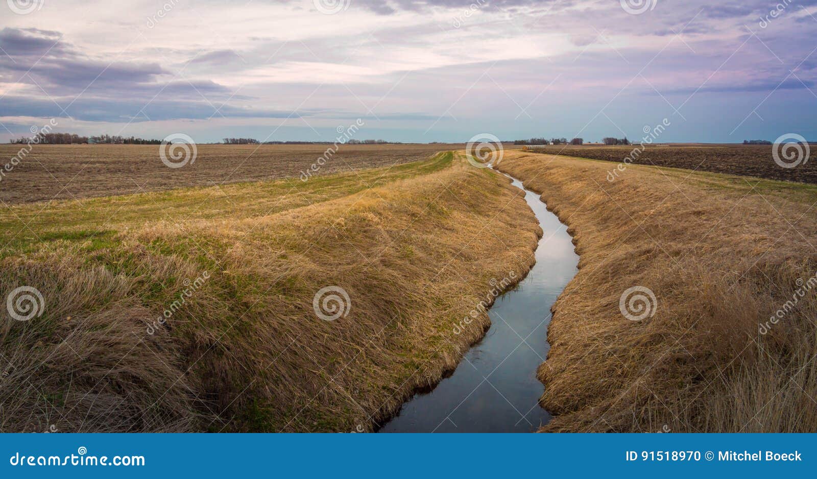 Winding Stream stock photo. Image of beautiful, path - 91518970