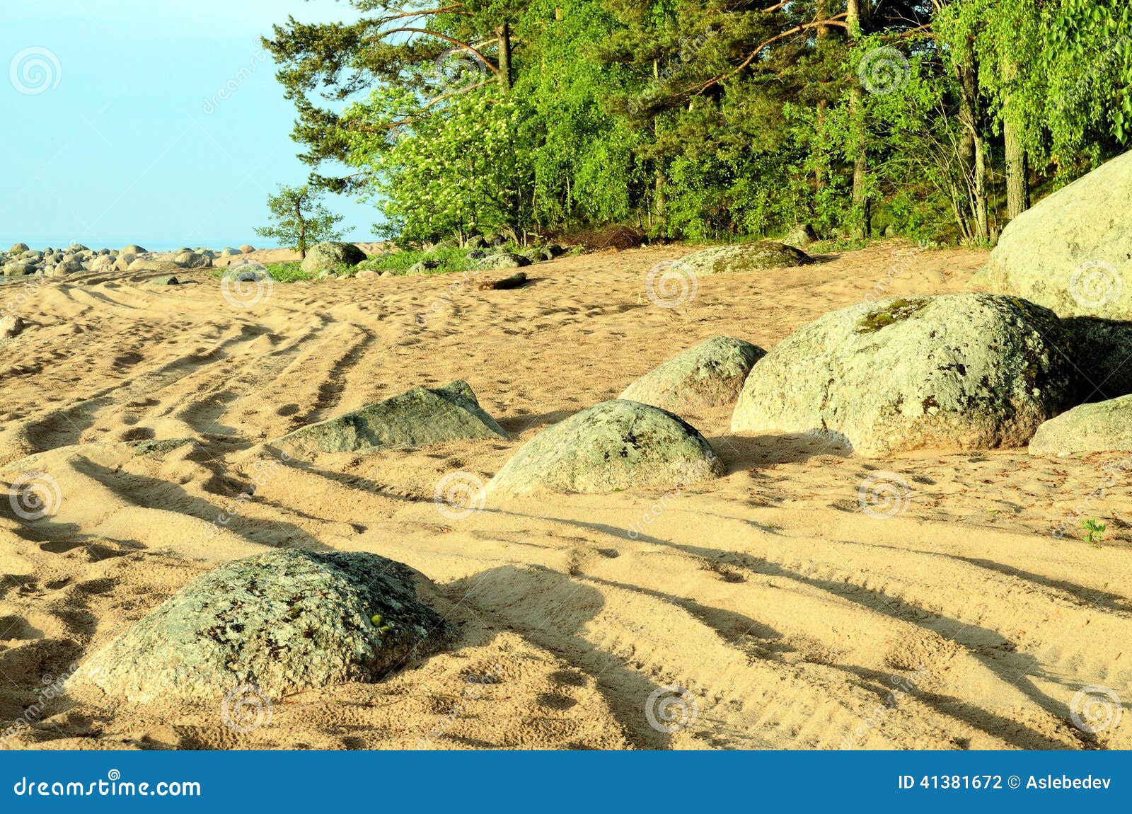 Winding track on the beach stock photo. Image of beauty - 41381672