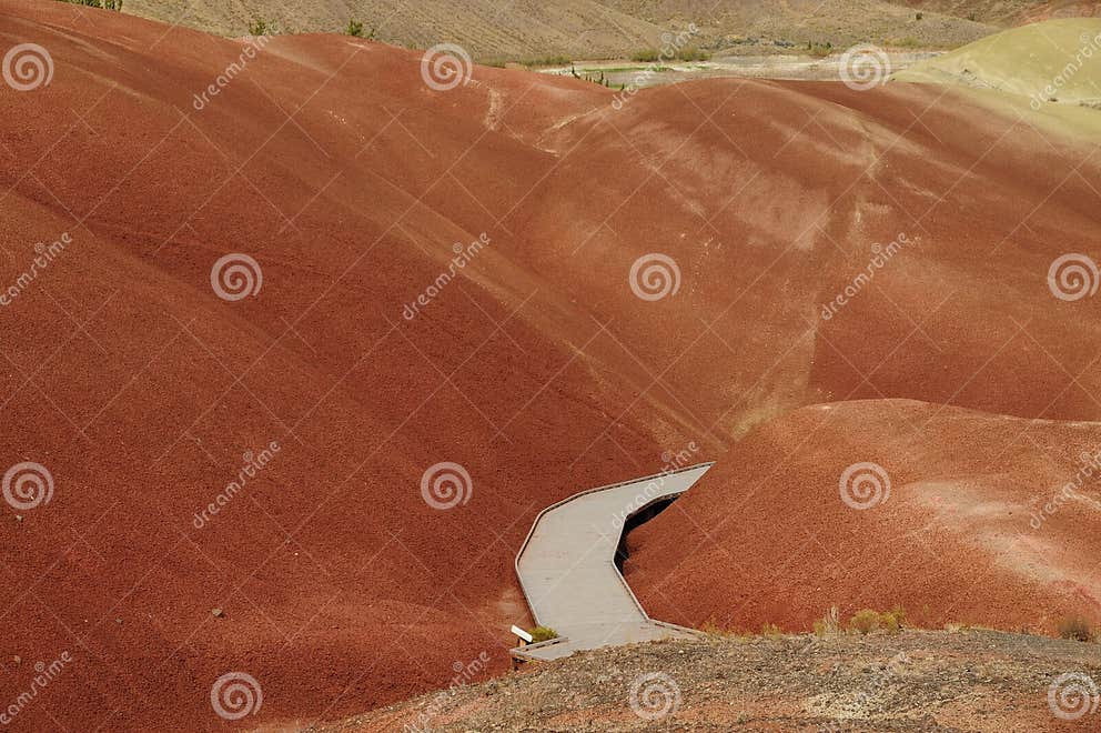Winding trail in bad land stock image. Image of color - 22907741