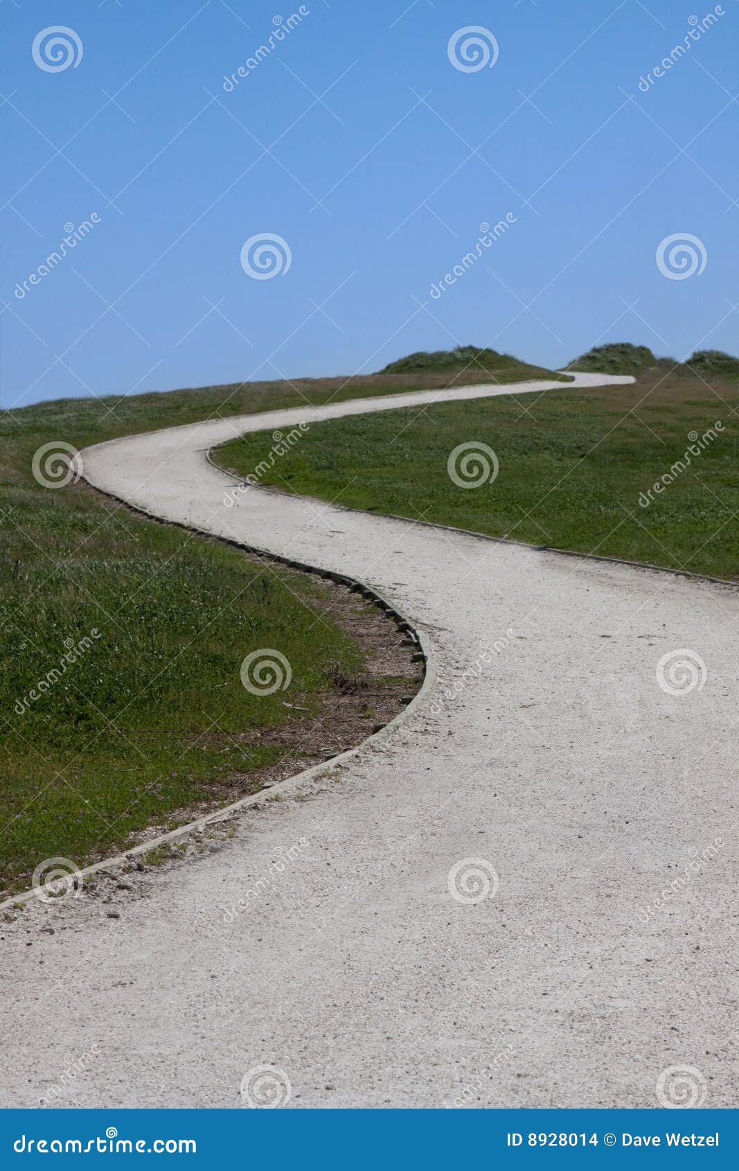 Winding trail over a hill stock photo. Image of clear - 8928014