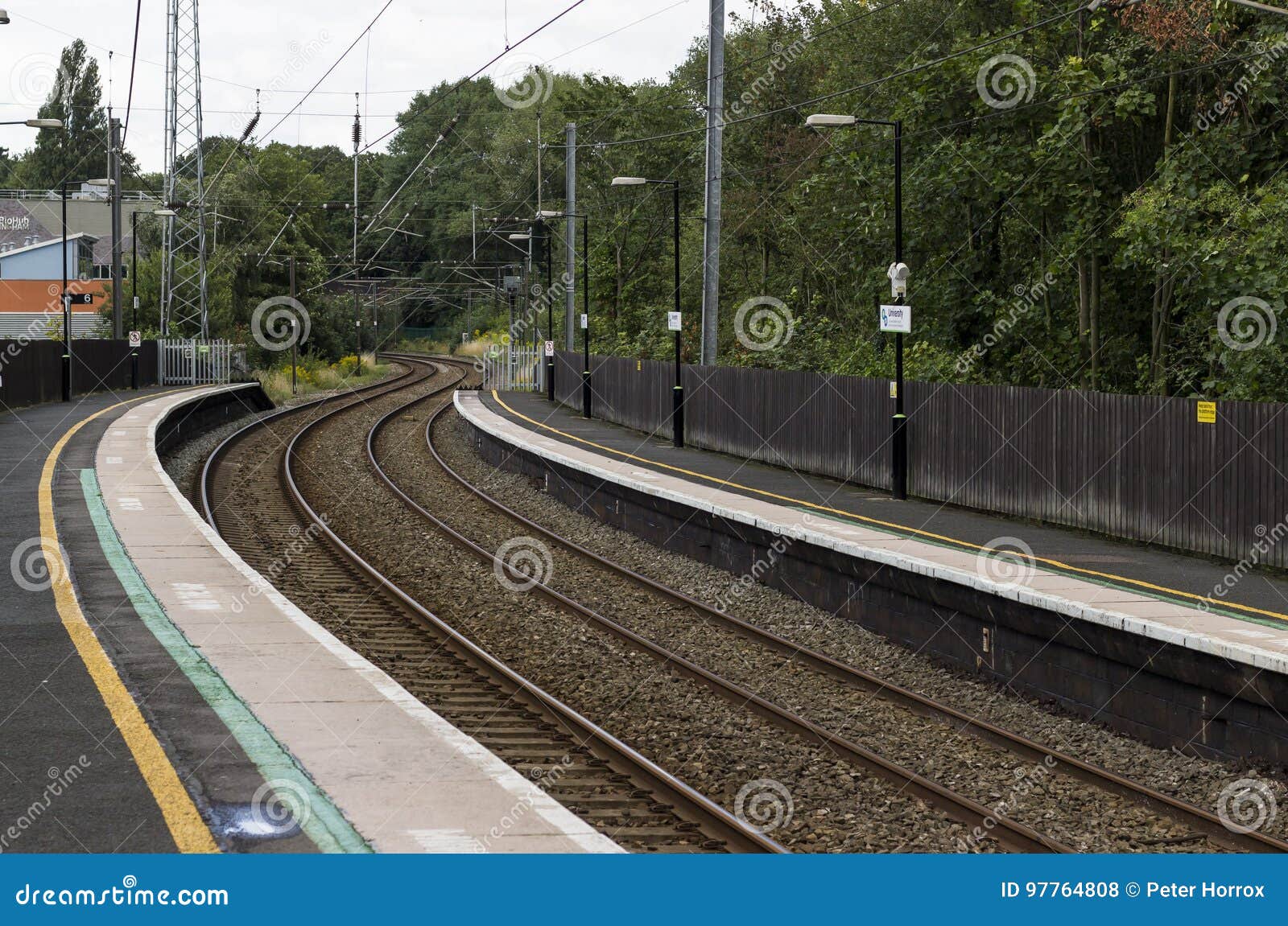 Winding train track stock photo. Image of fast, journey - 97764808