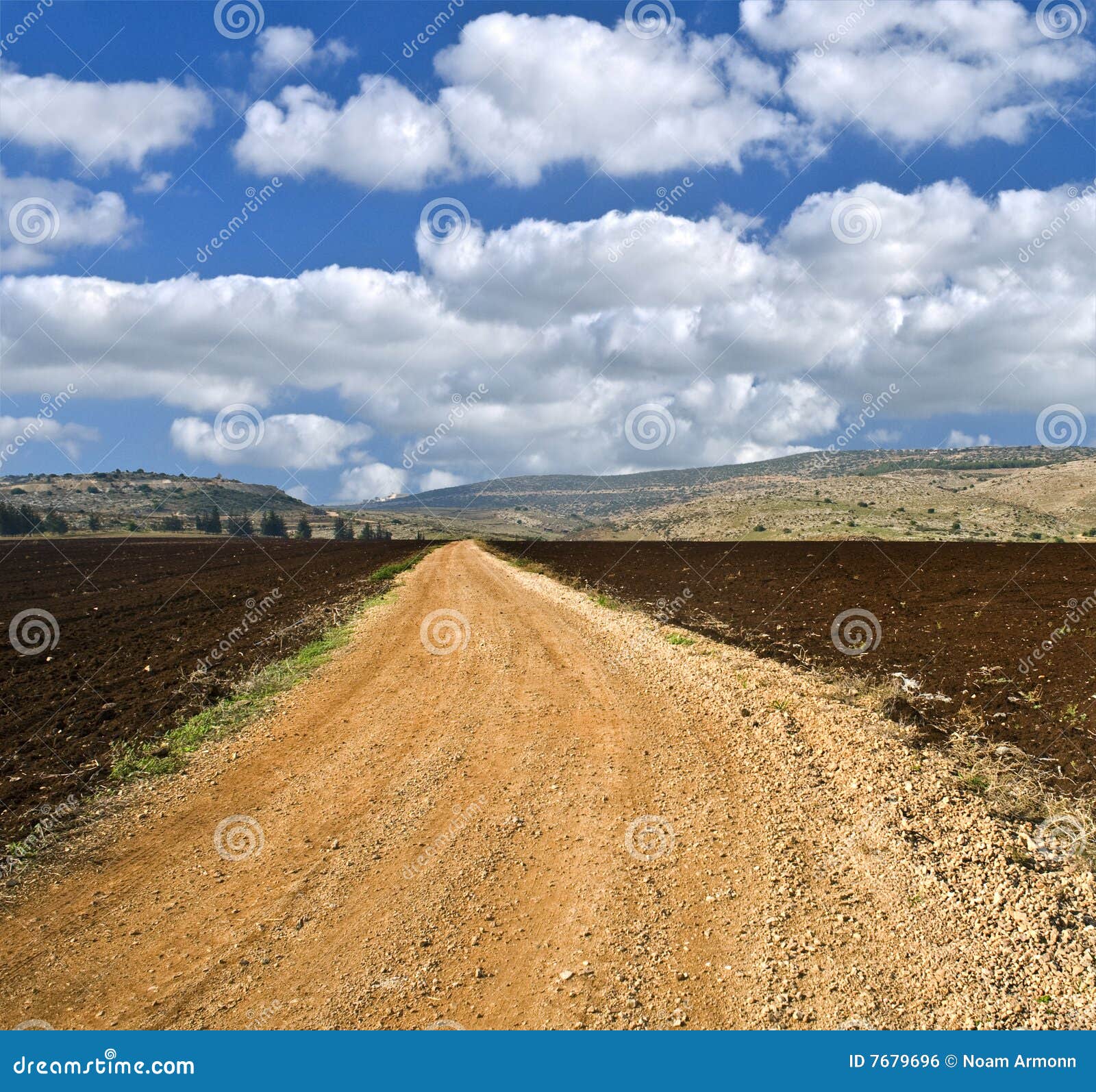 Winding white dirt road stock photo. Image of peaceful - 7679696