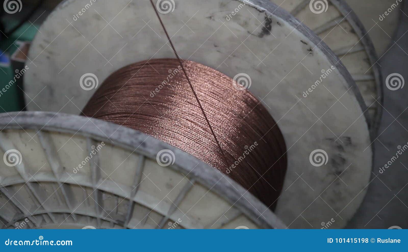 Winding of a Wire on a Bobbin Stock Footage - Video of cable, materials ...